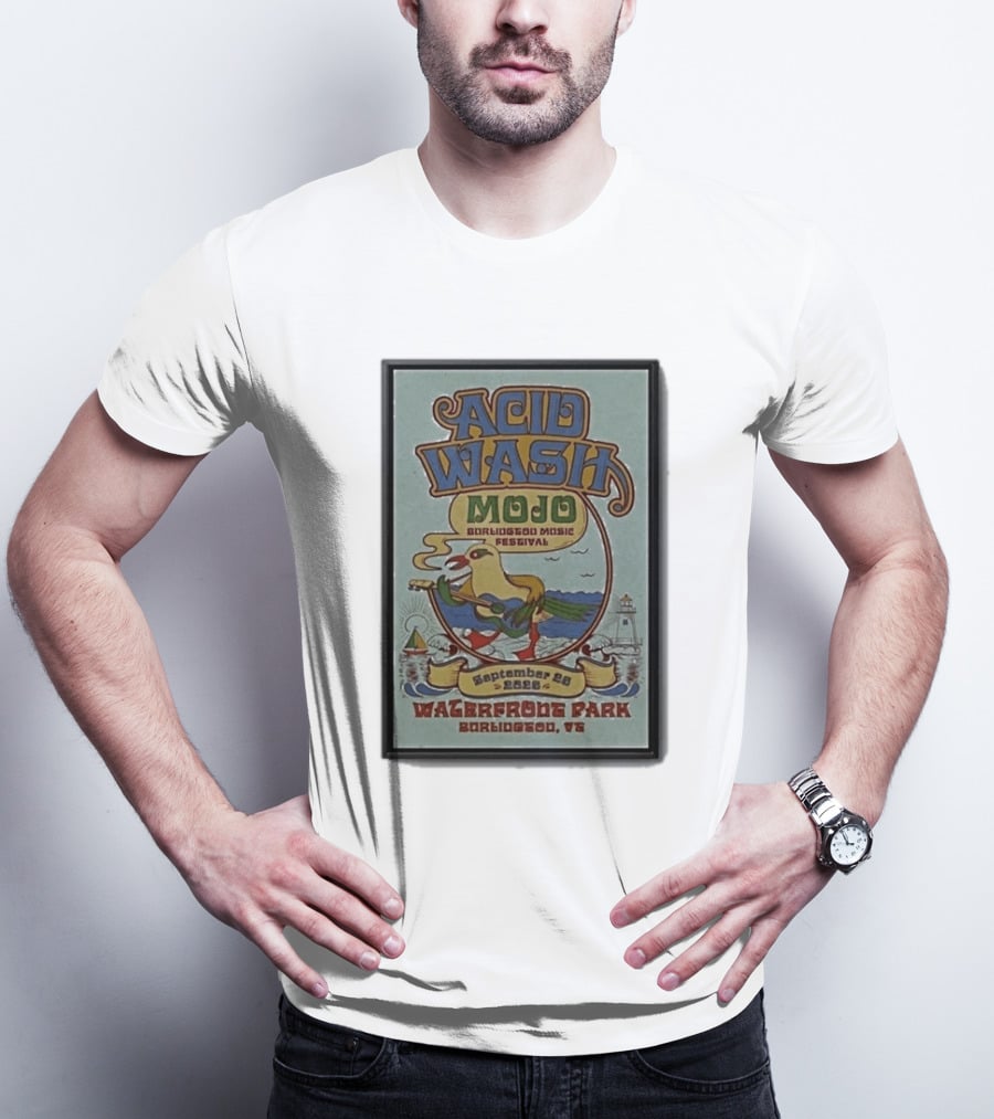 Acid Wash Mojo Burlington Music Festival September 26 2026 Waterfront Park Burlington Vermont T-Shirt