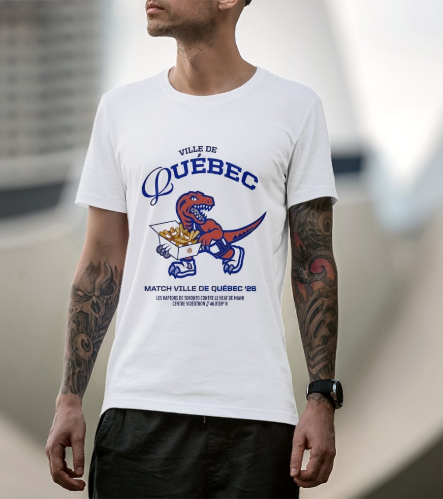 Ville De Quebec Raptors Canada 26 Poutine Games T-Shirt