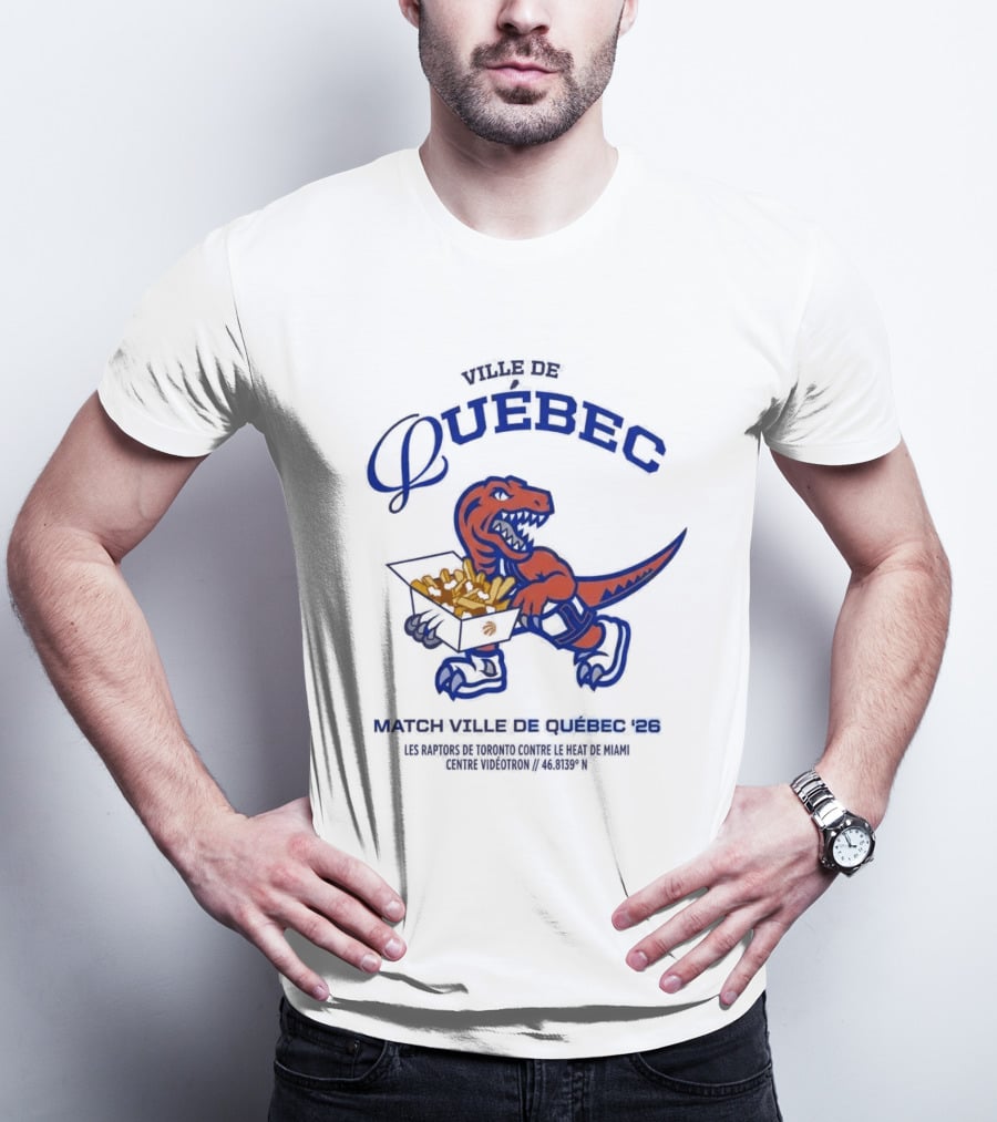 Ville De Quebec Raptors Canada 26 Poutine Games T-Shirt