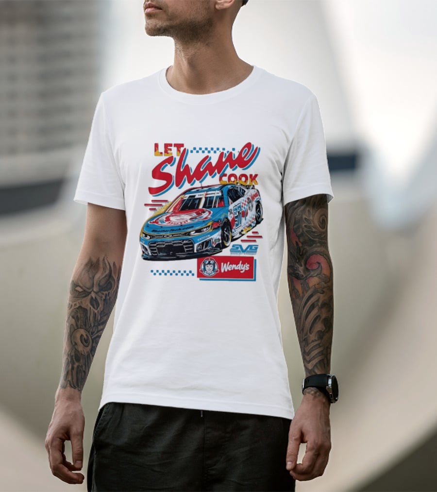 Let Shane Cook Shane Van Gisbergen Wendy's Race Car SVG T-Shirt