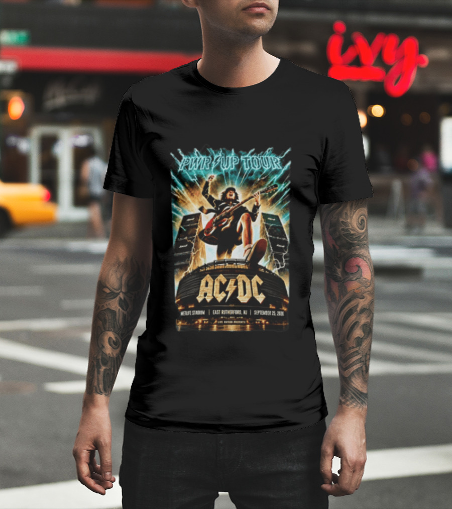 ACDC PWR UP Tour East Rutherford NJ MetLife Stadium September 25 2026 T-Shirt