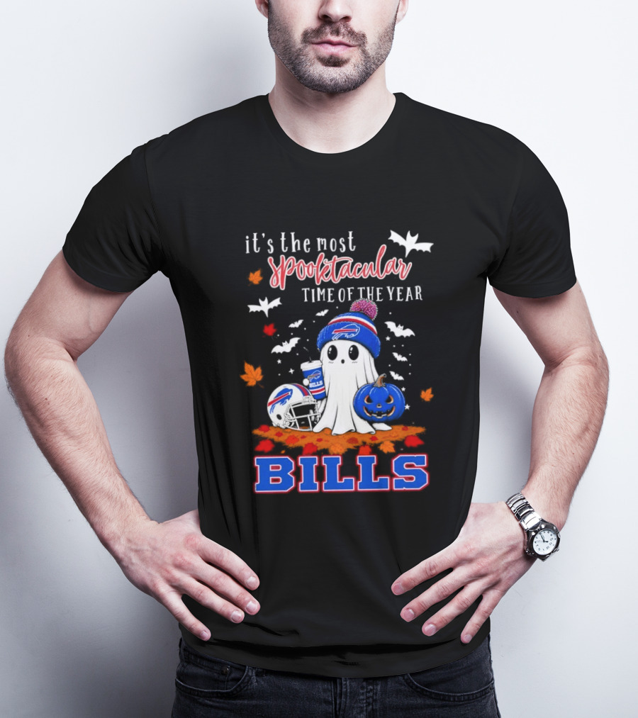 It's The Most Spooktacular Time Of The Year Buffalo Bills Halloween Ghost Pumpkin T-Shirt