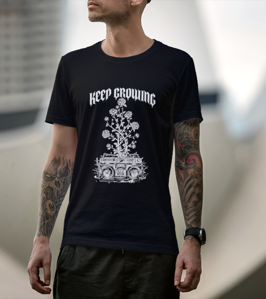 Keep Growing J.Rose Plant Speaker T-Shirt