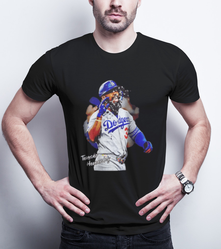 Los Angeles Dodgers Teoscar Hernandez MLB Player Celebration T-Shirt