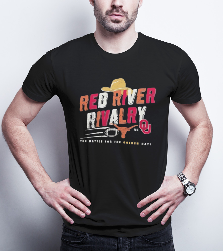 Texas Longhorns 2026 Red River Rivalry OU The Battle For The Golden Hat T-Shirt