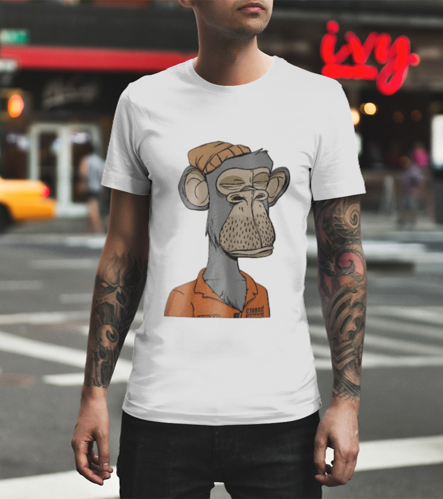 Bored Ape Yacht Club Astronaut Inmate Orange Jumpsuit T-Shirt