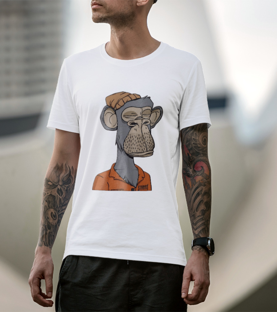 Bored Ape Yacht Club Astronaut Inmate Orange Jumpsuit T-Shirt