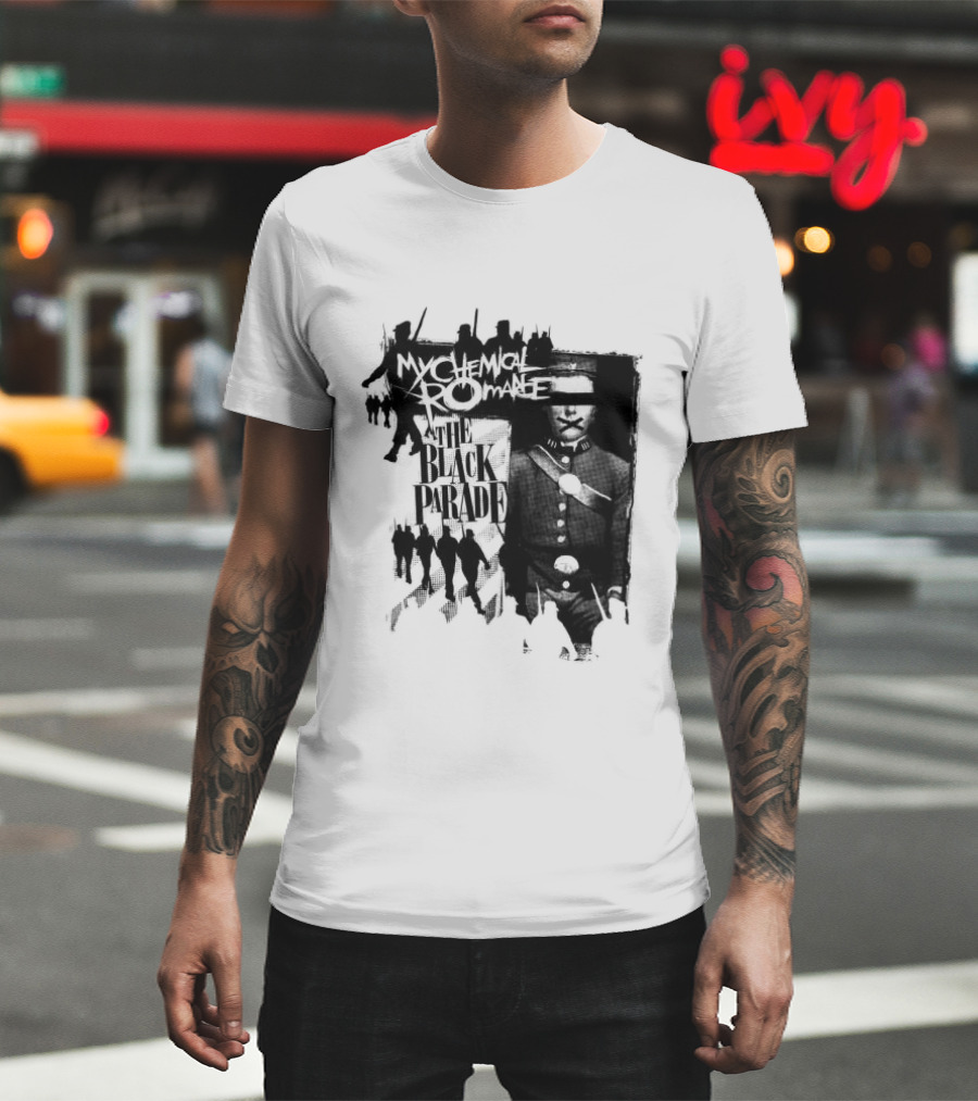 My Chemical Romance Warpath Distressed Band Names T-Shirt