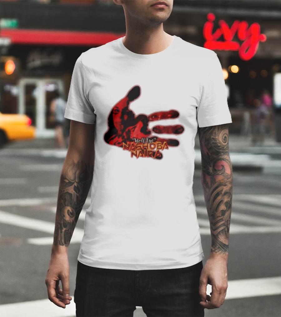 Red Handprint Wolf Eye Nashoba Naira T-Shirt