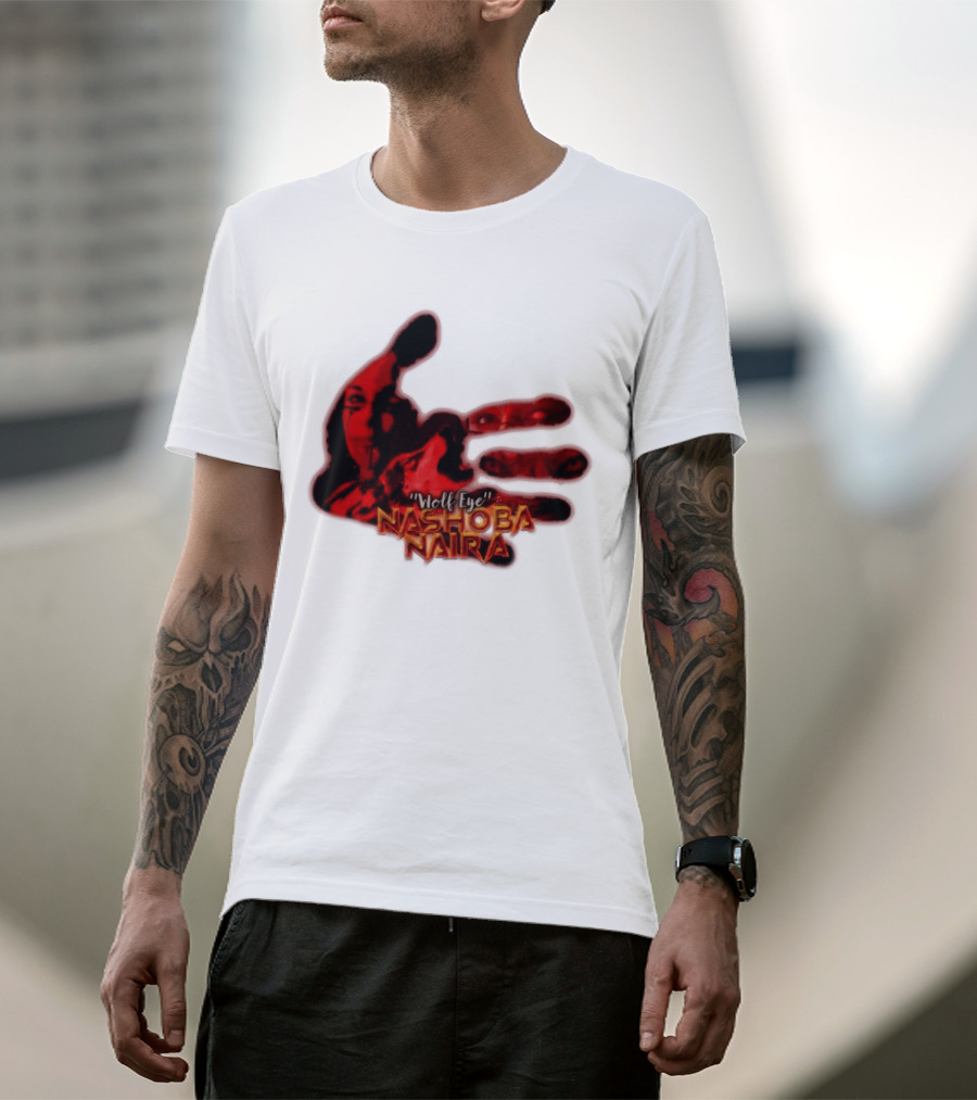 Red Handprint Wolf Eye Nashoba Naira T-Shirt