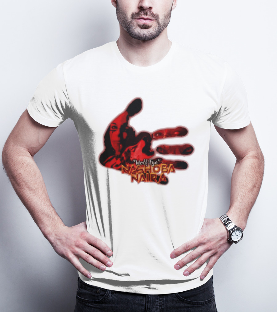 Red Handprint Wolf Eye Nashoba Naira T-Shirt