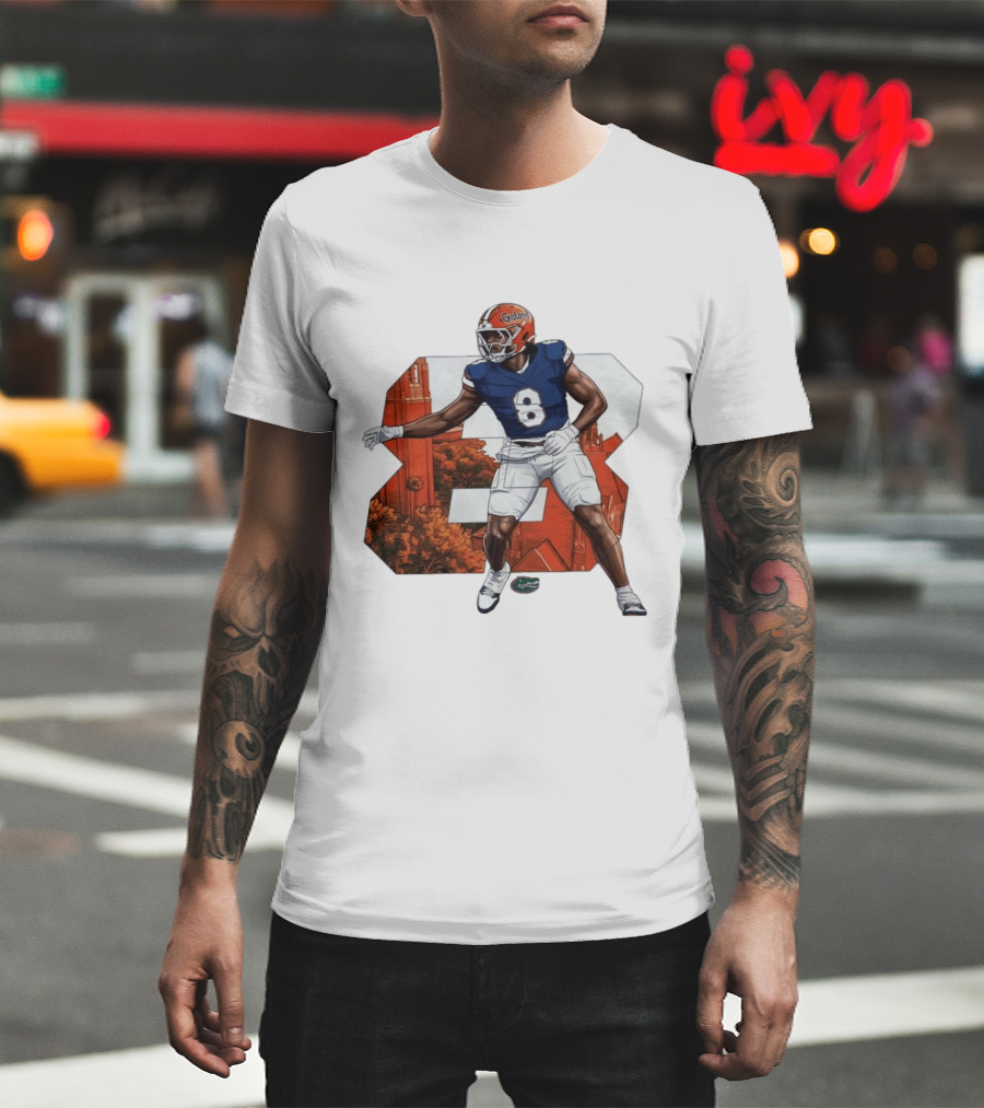 NCAA Florida Gators No 8 Aaron Chiles Jr. T-Shirt