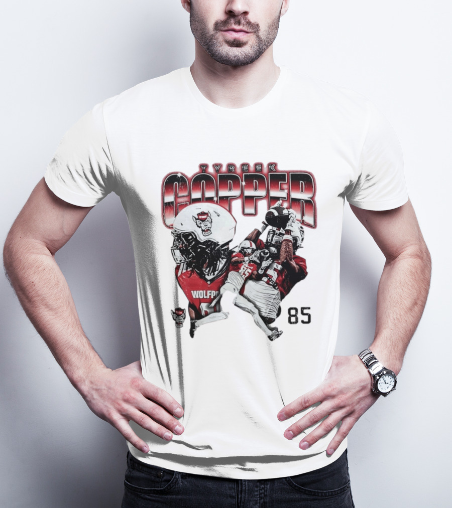 Tyreek Copper NC State Wolfpack Football No 85 T-Shirt