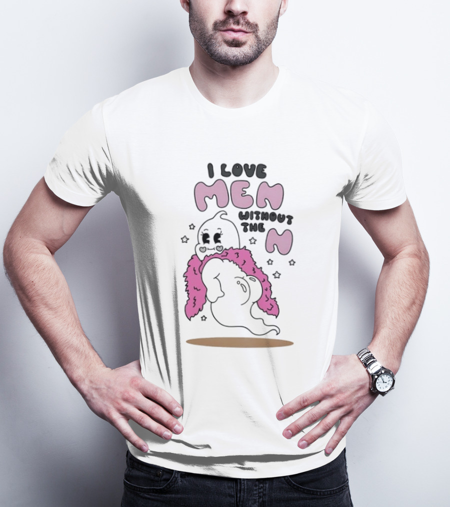 I Love Men Without The N Ghost Spooky Cute Halloween T-Shirt
