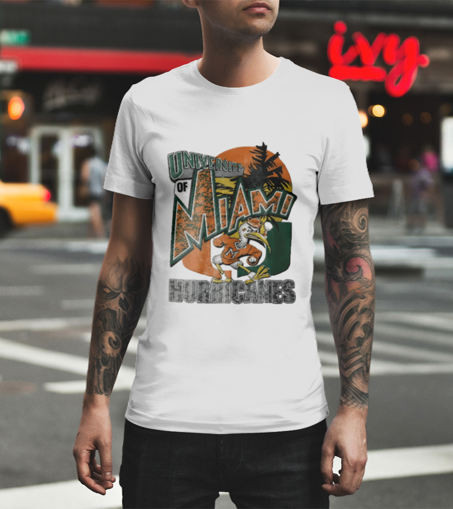 Miami Hurricanes Sebastian The Ibis U Of M Sports Team T-Shirt