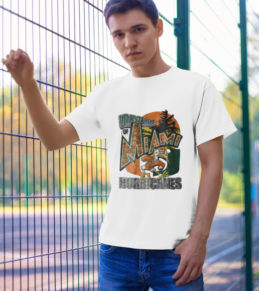 Miami Hurricanes Sebastian The Ibis U Of M Sports Team T-Shirt