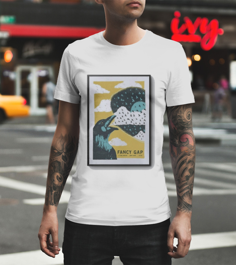Fancy Gap Oct 2 2026 Boone Saloon Vintage Crow And Cloud Print T-Shirt