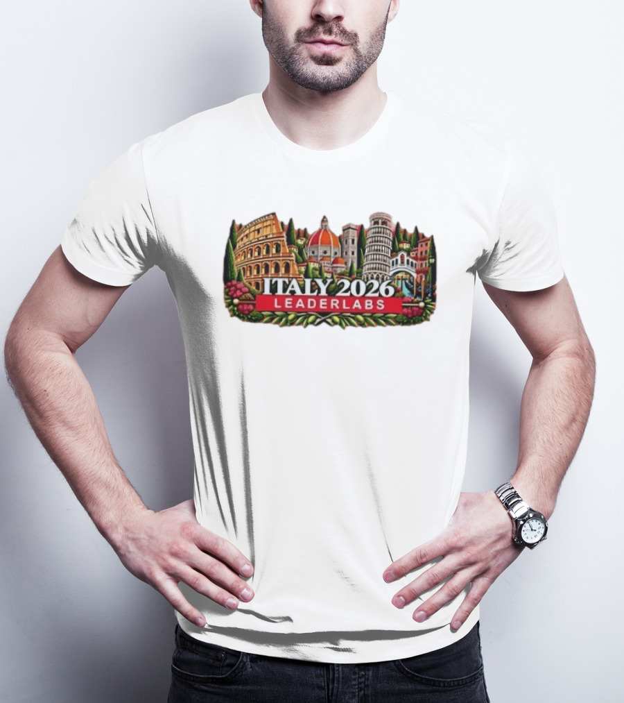 Italy 2026 Leaderlabs Colosseum Florence Pisa Venice Landmarks T-Shirt