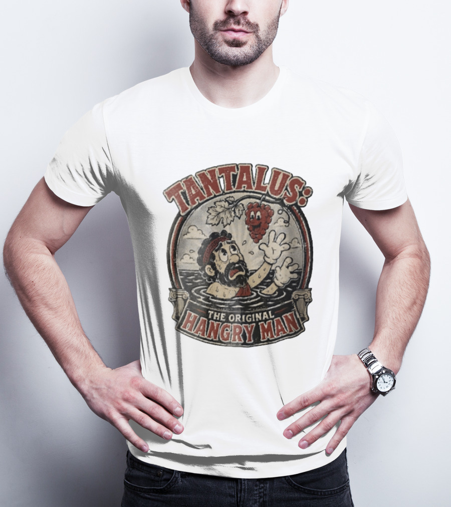 Tantalus The Original Hangry Man Retro Greek Mythology Comic T-Shirt