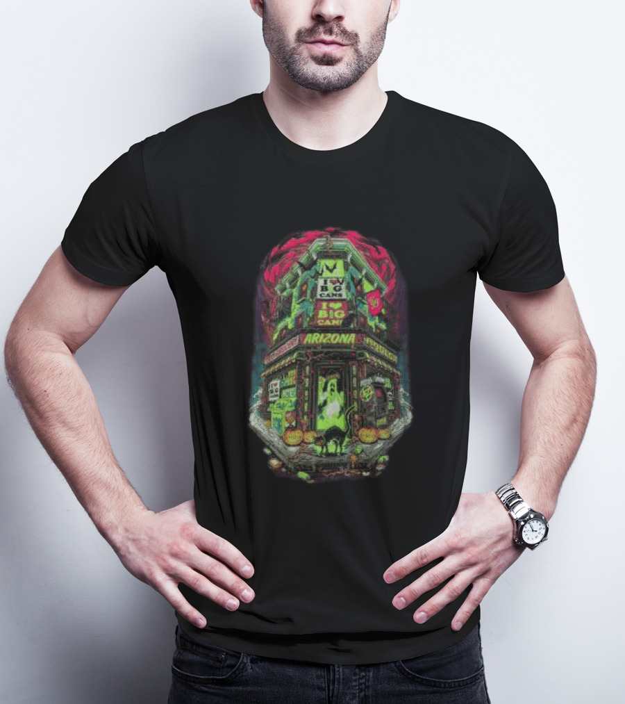 Arizona Black Haunted Big Cans Halloween Bodega Spooky Long Sleeve T-Shirt
