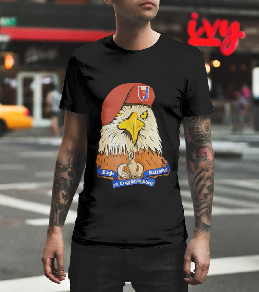 Eagle Battalion 37th Engr Bn Abn Airborne Insignia T-Shirt