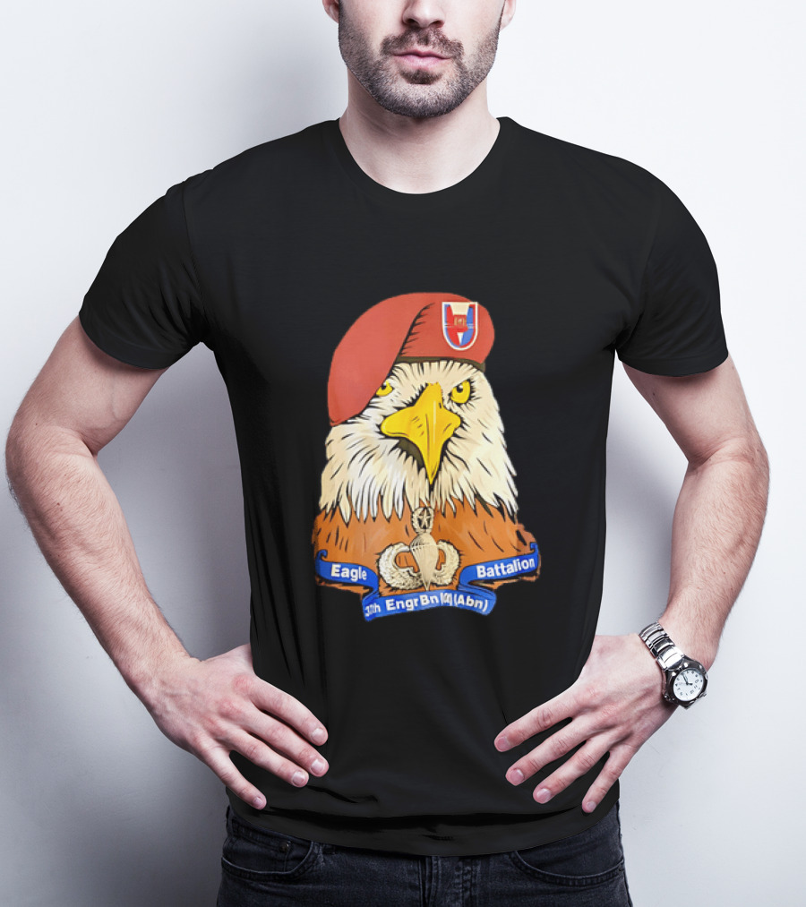 Eagle Battalion 37th Engr Bn Abn Airborne Insignia T-Shirt