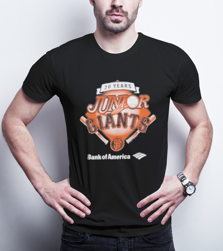 Junior Giants San Francisco 20 Years Bank Of America Celebration Anniversary T-Shirt