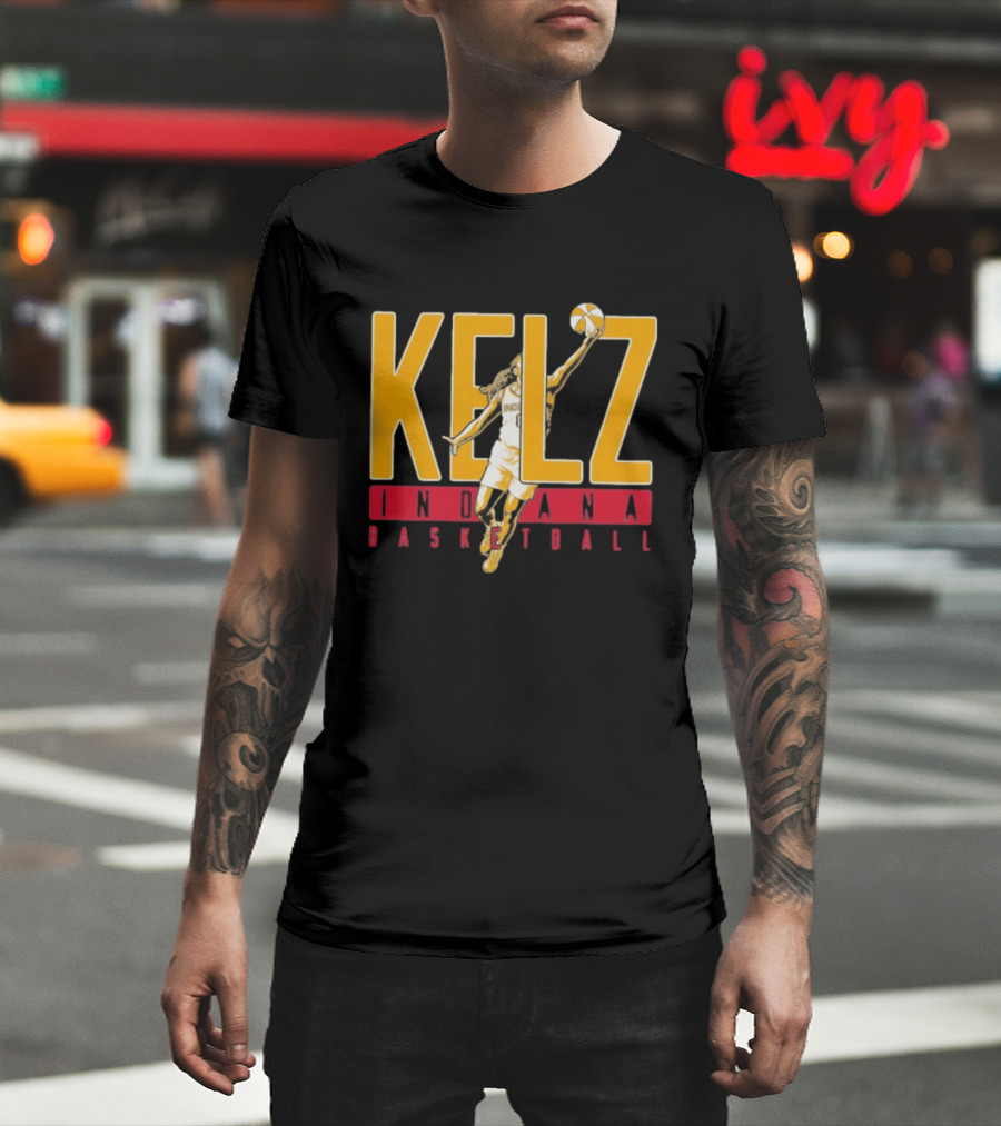 Kelz Indiana Basketball Mitchell Fever Player Dunk T-Shirt