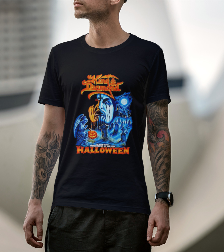 King Diamond The Moon Is Full Another Perfect Day Has Begun Halloween T-Shirt