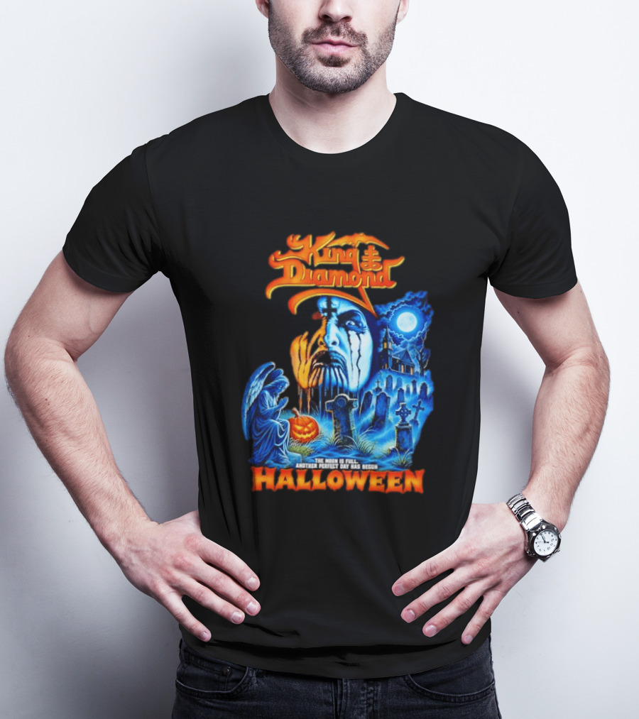King Diamond The Moon Is Full Another Perfect Day Has Begun Halloween T-Shirt