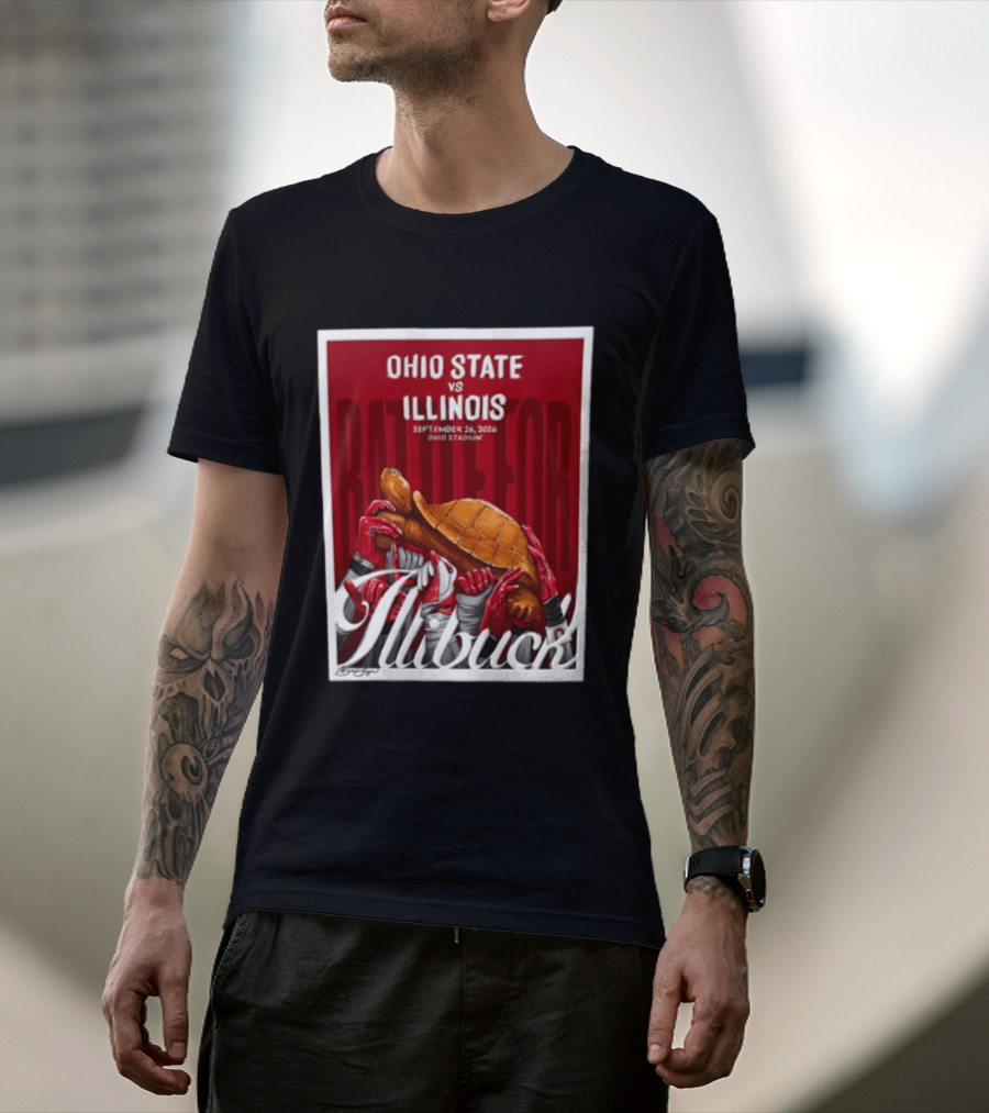 Ohio State Vs Illinois September 2026 Battle For Illibuck Ohio Stadium T-Shirt