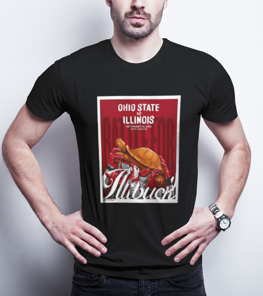 Ohio State Vs Illinois September 2026 Battle For Illibuck Ohio Stadium T-Shirt
