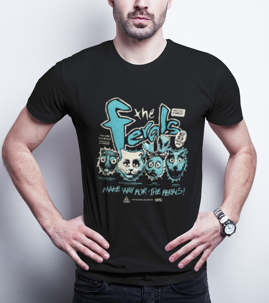The Ferals Rattus Mixy Modiguana Make Way Comedy Vhs Video Easy T-Shirt