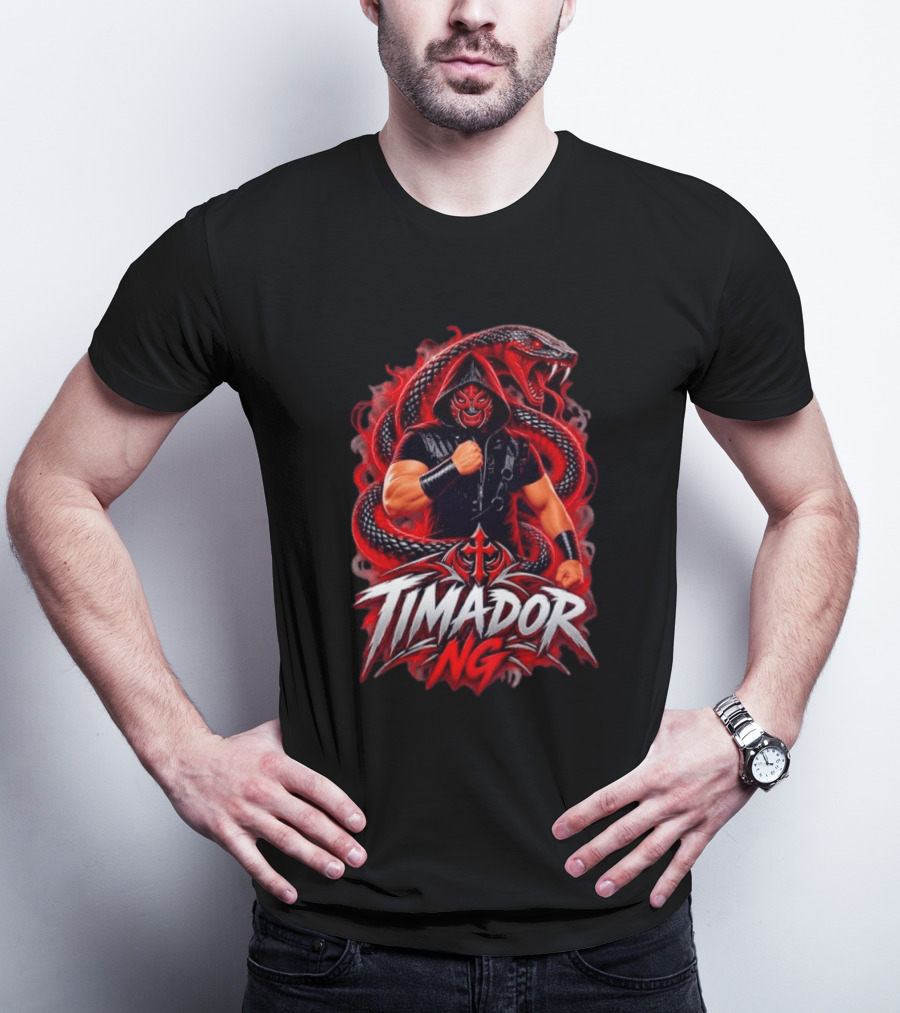 Timador NG Masked Wrestler Red Snake Fist Combat T-Shirt