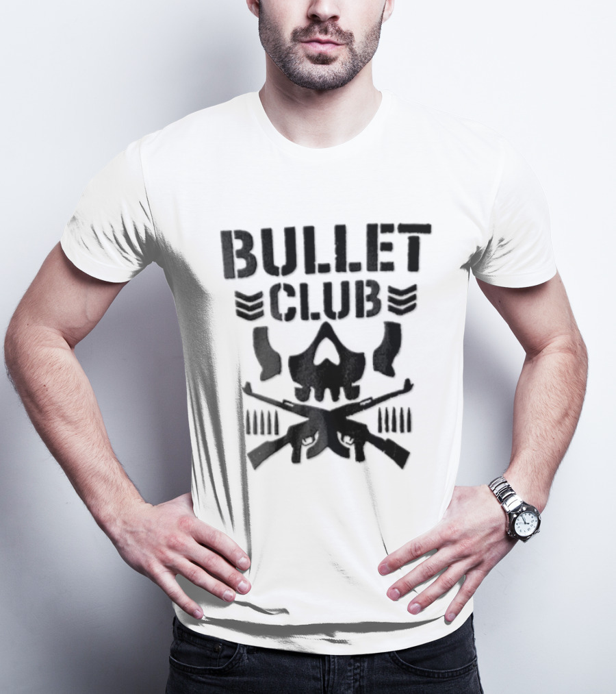 Bullet Club Skull Gun Crossbones Wrestling T-Shirt