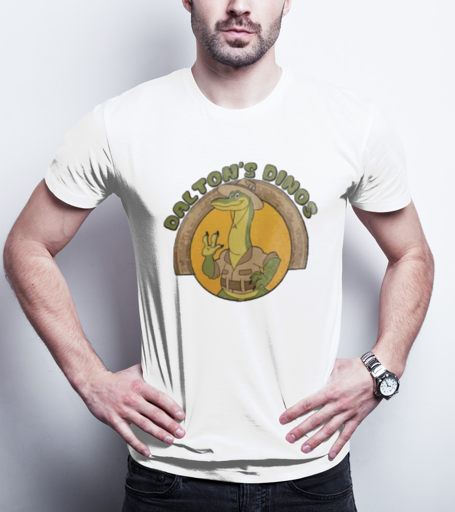 Dalton's Dino's Cartoon Dinosaur Safari Adventure Outfit T-Shirt