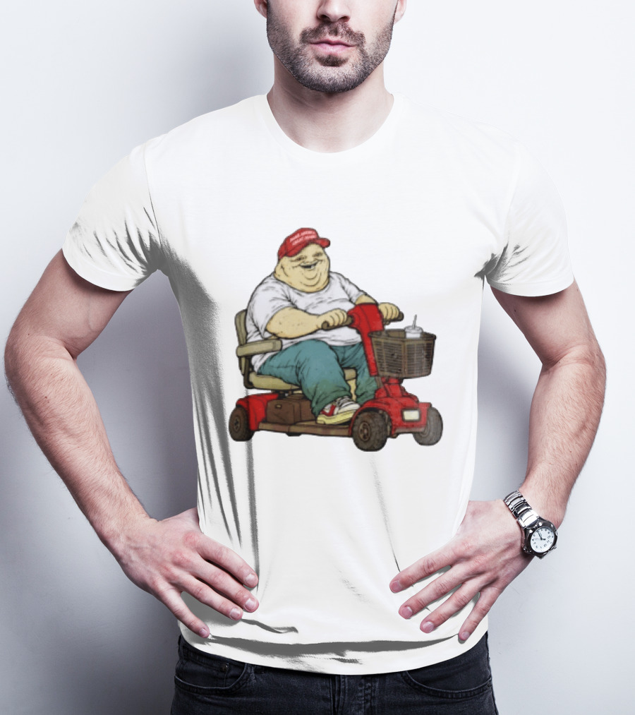 Magachud Scooter McGillicutty Kiss Cut Red Cap Plus Size Mobility T-Shirt