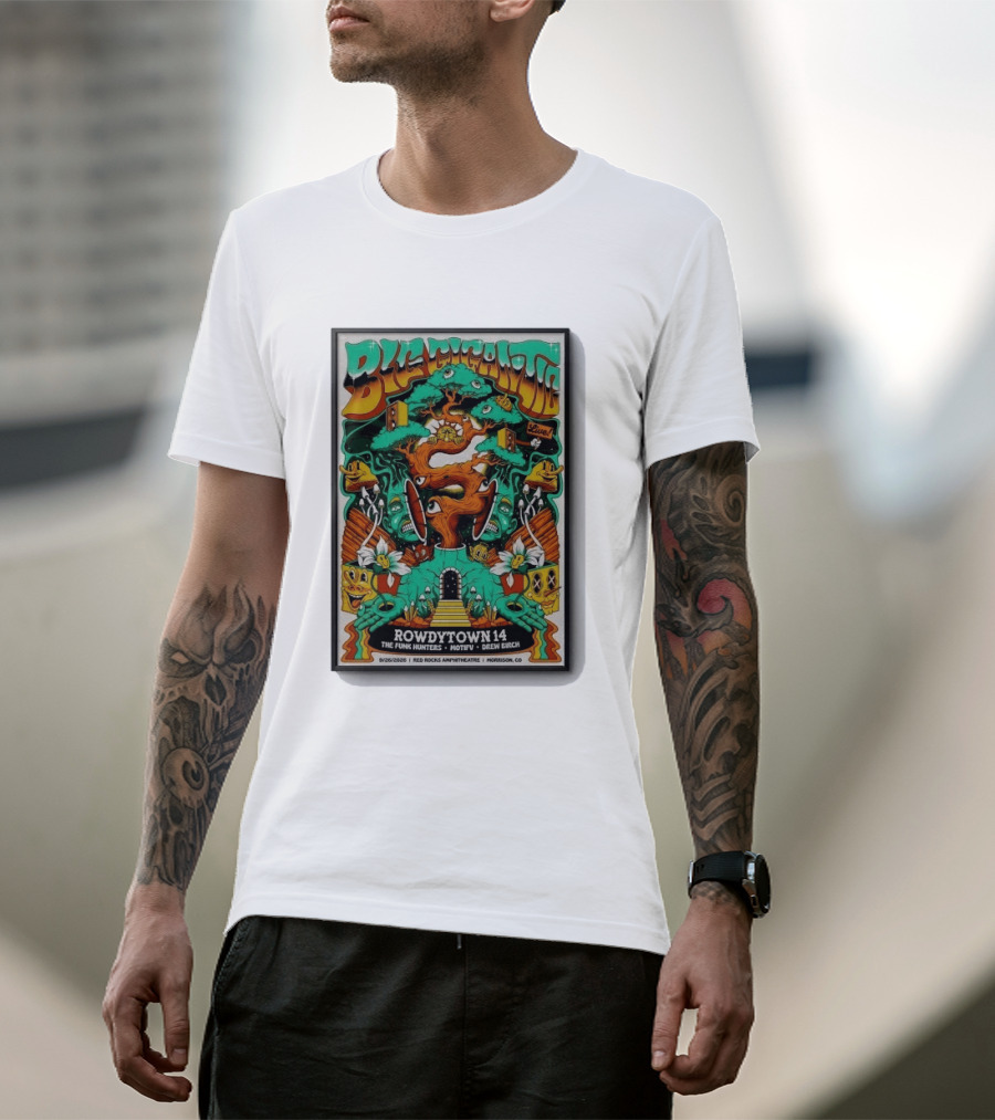 Big Gigantic Live Rowdytown 14 Red Rocks Amphitheatre September 26 2026 Morrison CO The Funk Hunters Motifv Drew Birch T-Shirt