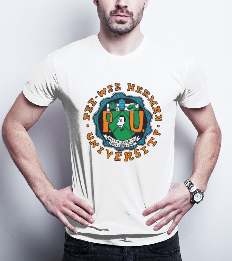 Retrokid Shop Pee Wee Herman University Mekka Lekka Hi Mekka Hiney Ho Crewneck T-Shirt