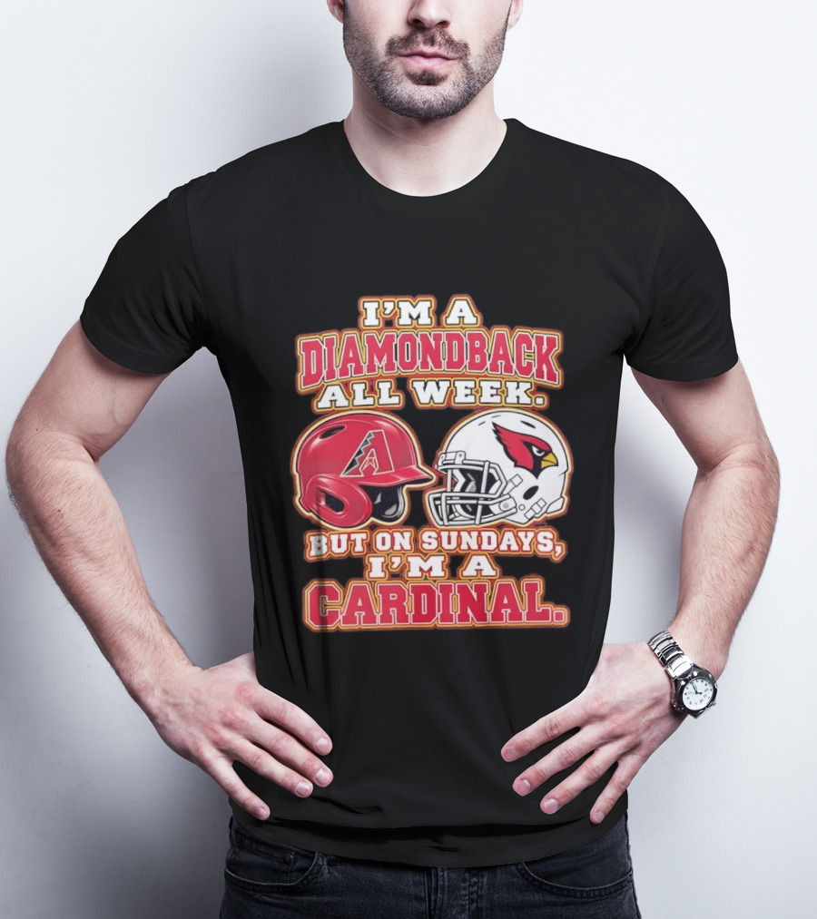 I'm A Diamondback All Week But On Sundays I'm A Cardinal Helmet T-Shirt