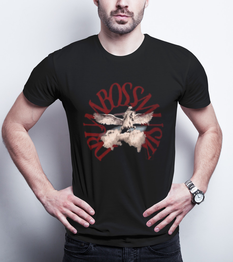 No Bad Vibes Drum Boss Musik Pegasus Clouds T-Shirt