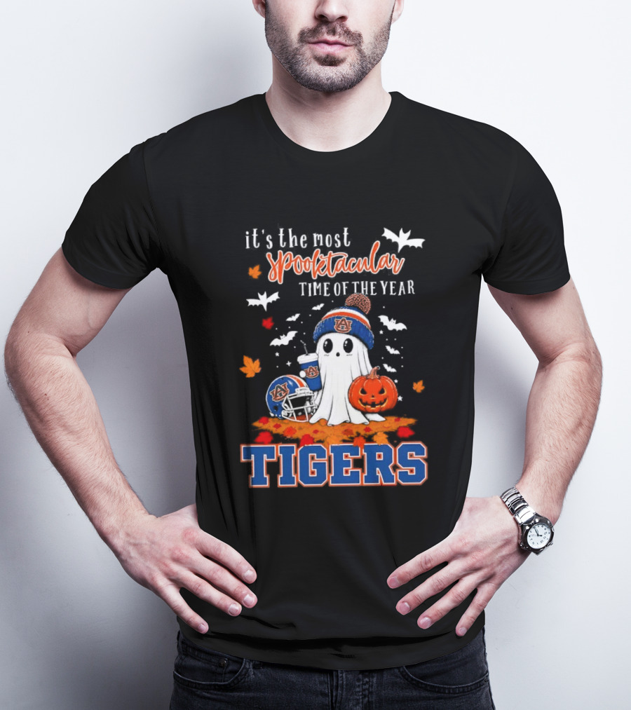 It's The Most Spooktacular Time Of The Year Tigers Halloween Ghost Pumpkins T-Shirt