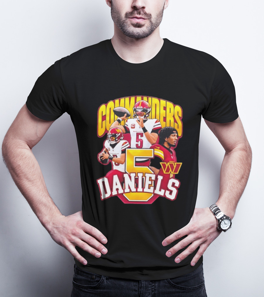Commanders Jayden Daniels 5 Washington Football T-Shirt