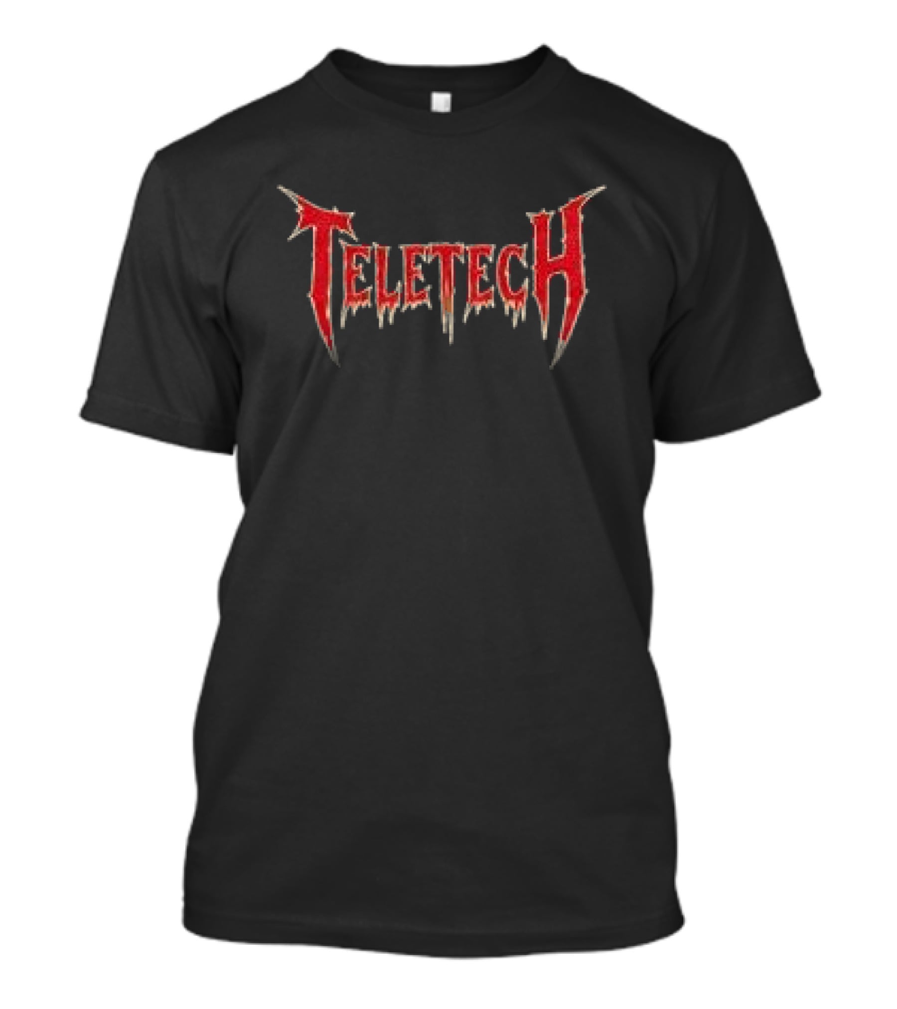 Teletech Store Shop Evil Vintage Gothic Style Red Dripping T-Shirt