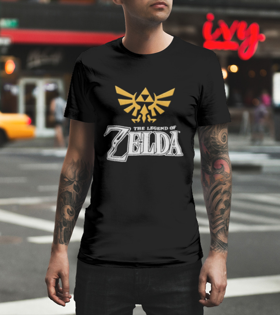 The Legend Of Zelda Yellow Triforce Emblem White T-Shirt
