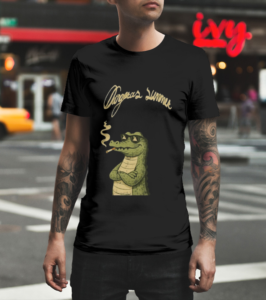 Yeat Dangerous Summer Loose Leaf Gator Smoking Cool Sunglasses Crocodile T-Shirt