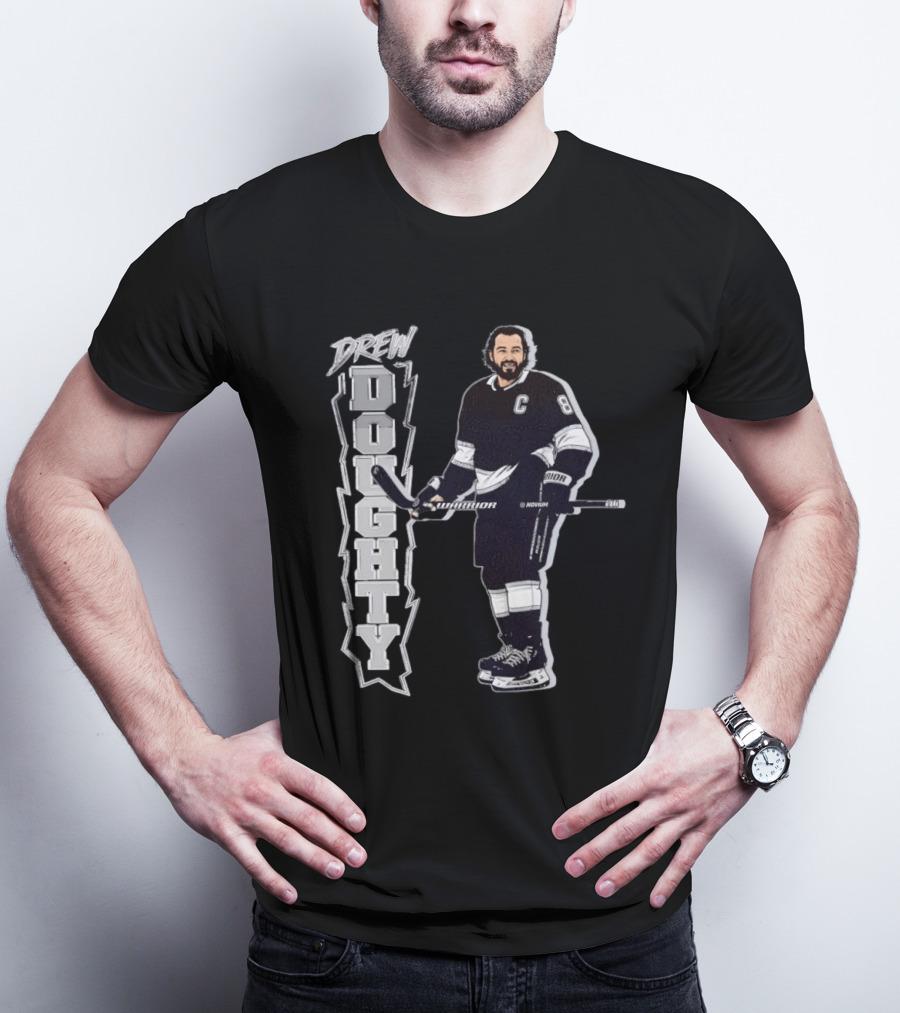 Drew Doughty Captain 8 Los Angeles Kings Hockey Vertical T-Shirt