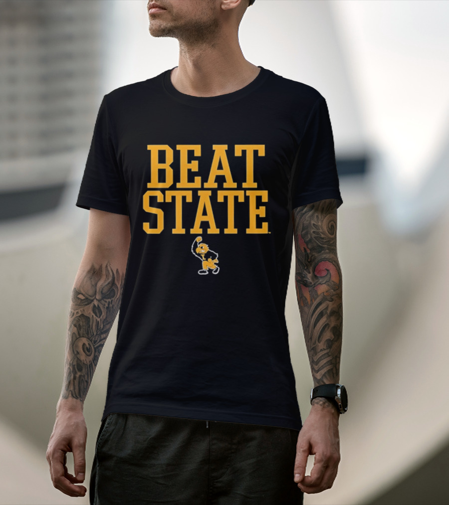Iowa Hawkeyes Beat State Fighting NCAA 2026 T-Shirt