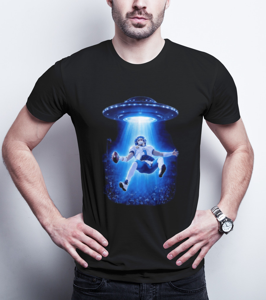Jalen Hurts Memes UFO Abduction Football Player Beam Fantasy T-Shirt