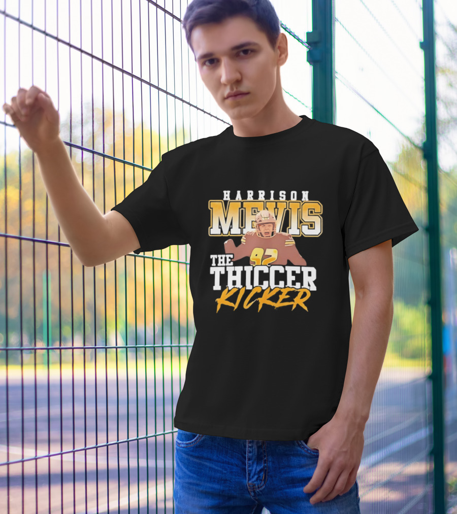 Harrison Mevis The Thiccer Kicker 97 Football Player T-Shirt